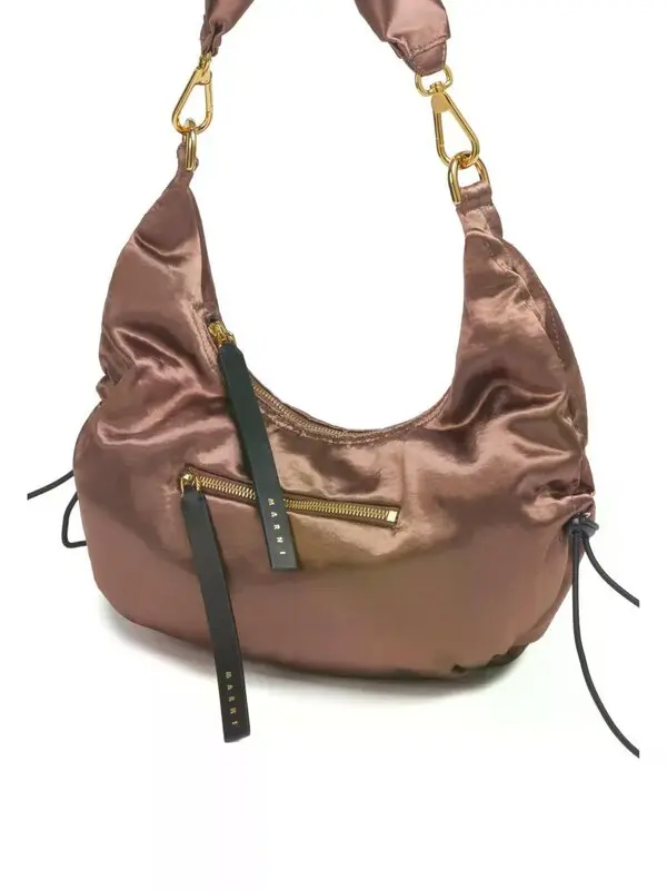 Marni Smocked Toggle-secured Shoulder Bag