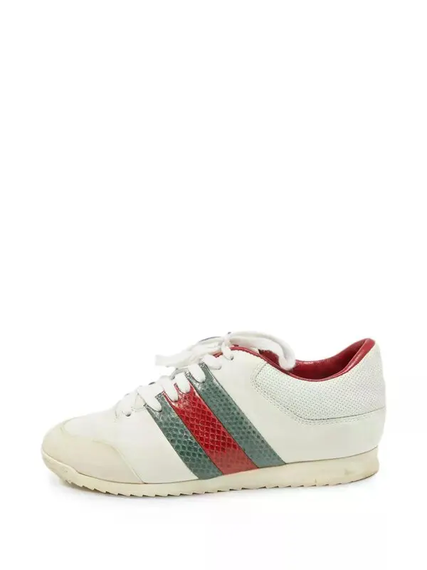 Gucci Leather Web Stripe Sneakers