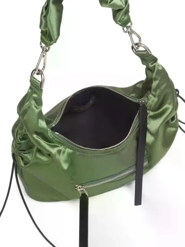 Marni Smocked Toggle-secured Shoulder Bag - Green