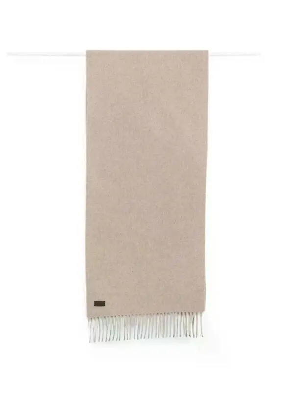 Canali Logo-patch Fringed Scarf