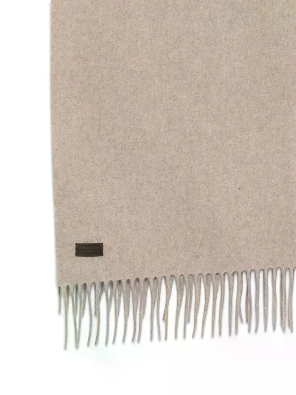 Canali Logo-patch Fringed Scarf