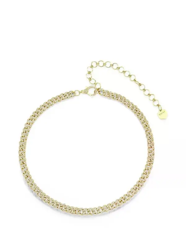 Shay Mini Link Diamond Necklace In 18k Yellow
