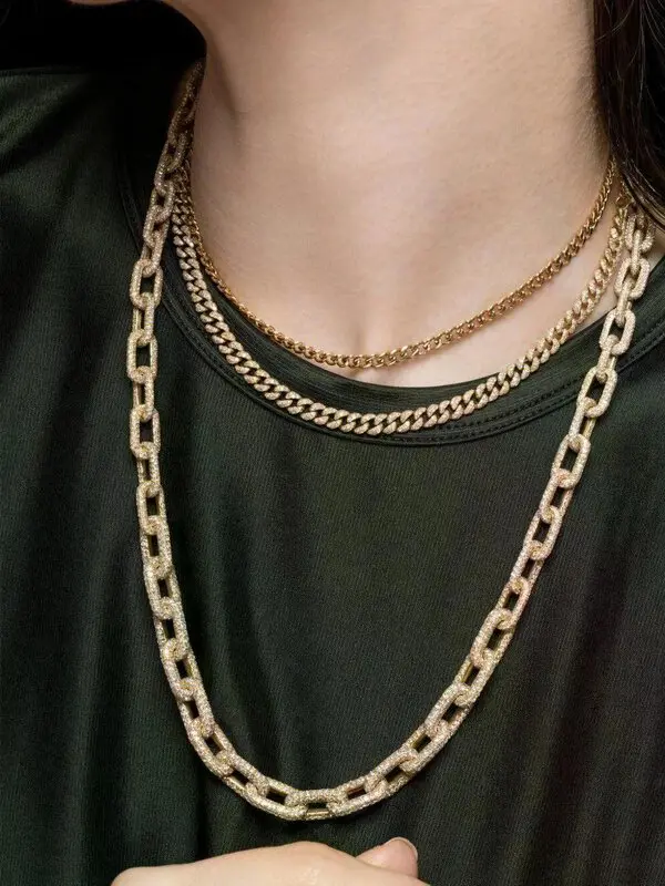 Shay Mini Link Diamond Necklace In 18k Yellow