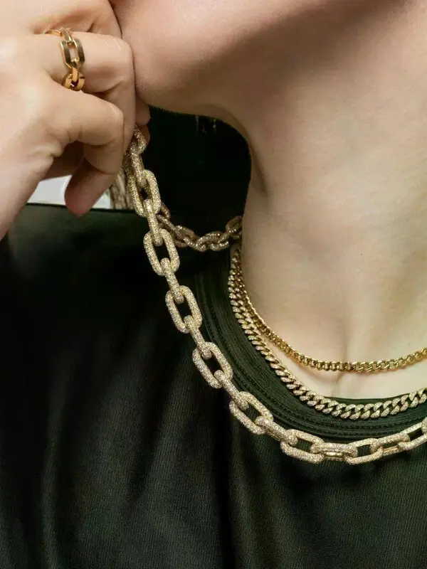 Shay Mini Link Diamond Necklace In 18k Yellow