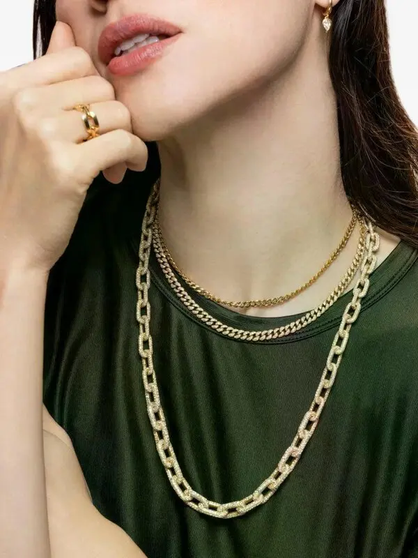 Shay Mini Link Diamond Necklace In 18k Yellow