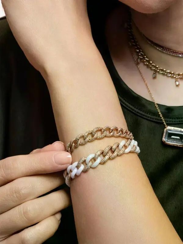 Shay 18k Rose Gold Diamond Link Bracelet