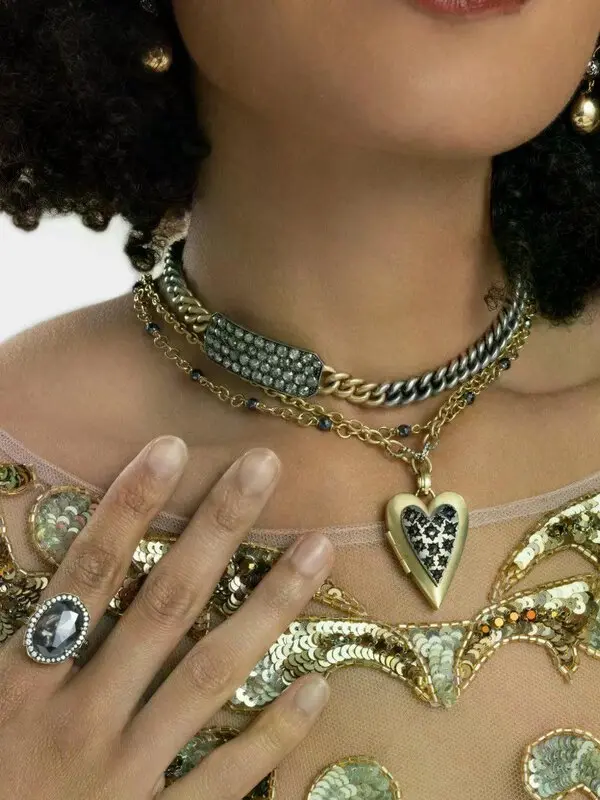 SYLVA & CIE Heart Locket Diamond Necklace
