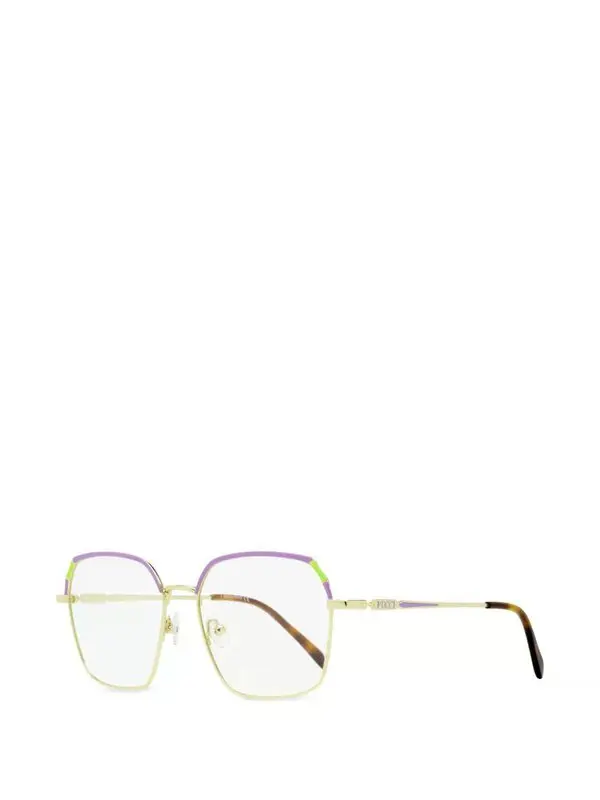 Emilio Pucci Geometric Frame Glasses - Gold