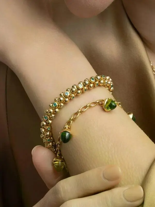 Tamara Comolli 18k Yellow Multi-stone Charm Bracelet