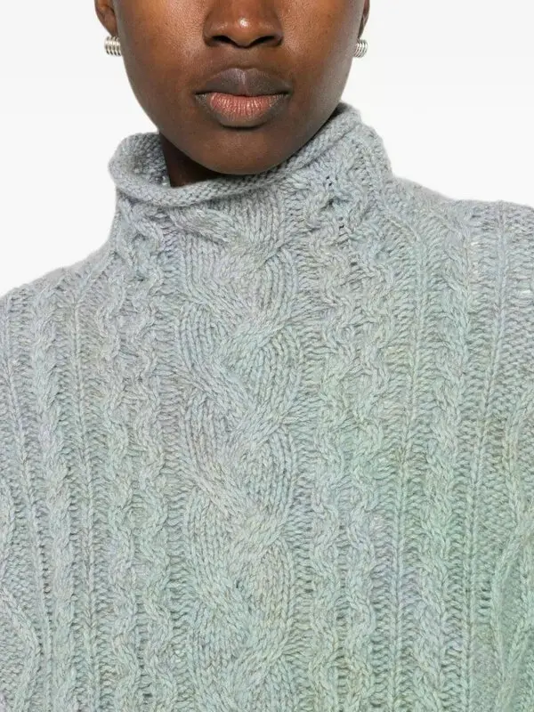 Eric Bompard Cable-stitch High-neck Sweater