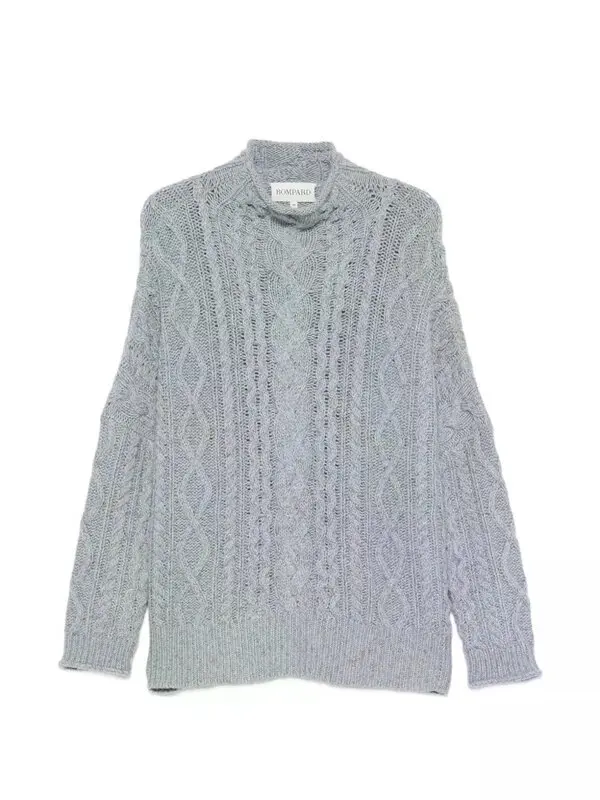 Eric Bompard Cable-stitch High-neck Sweater - Blue