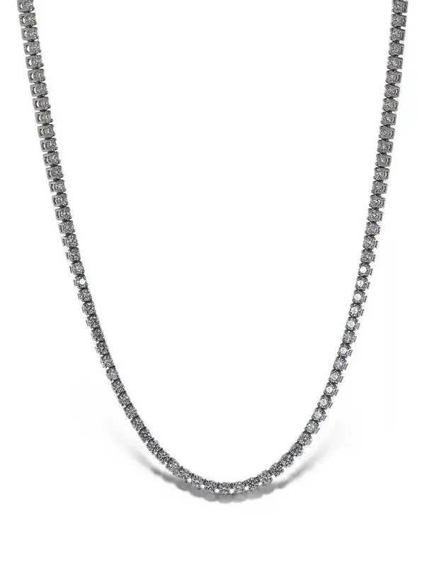 WITH LOVE 14k White Gold 7 Carat Diamond Tennis Necklace