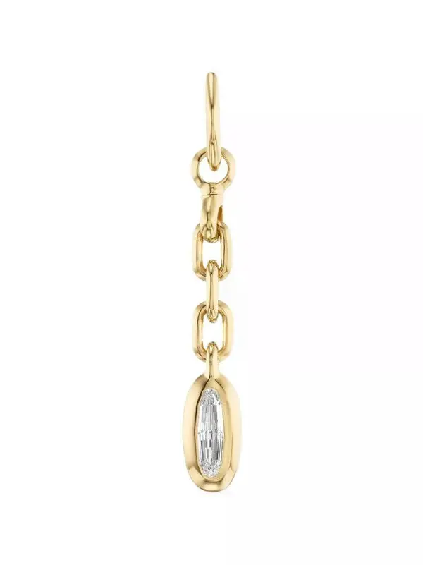 UNIFORM OBJECT 18k Yellow Carriage Drop Diamond Pendant - Gold