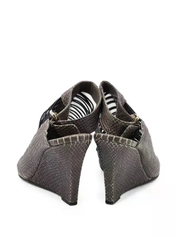 Givenchy Python-embossed Wedge Sandals