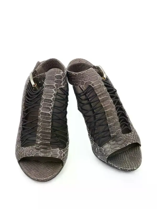 Givenchy Python-embossed Wedge Sandals