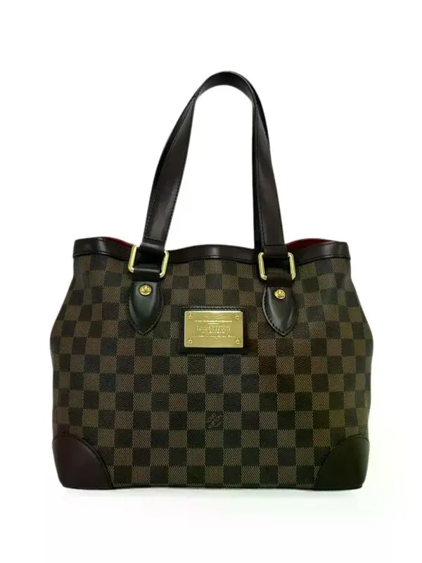 LOUIS VUITTON 2007 Damier Ebene Hampstead Pm Tote Bag