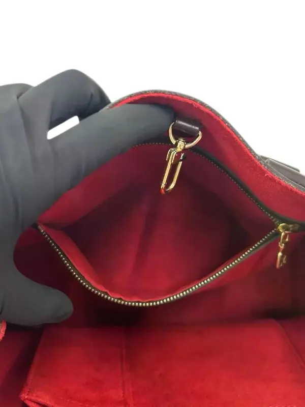 LOUIS VUITTON 2007 Damier Ebene Hampstead Pm Tote Bag