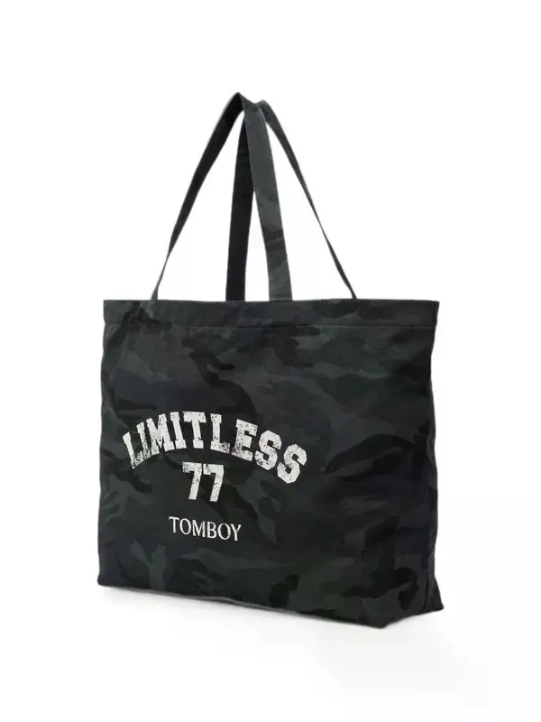 STUDIO TOMBOY Camouflage-print Logo-print Tote Bag
