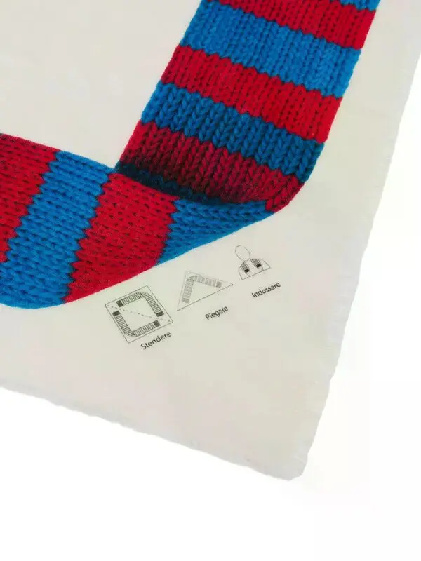 Moschino Graphic Scarf - White