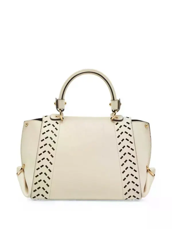 FERRAGAMO Sofia Leather Laser-cut Tote Bag - Neutrals