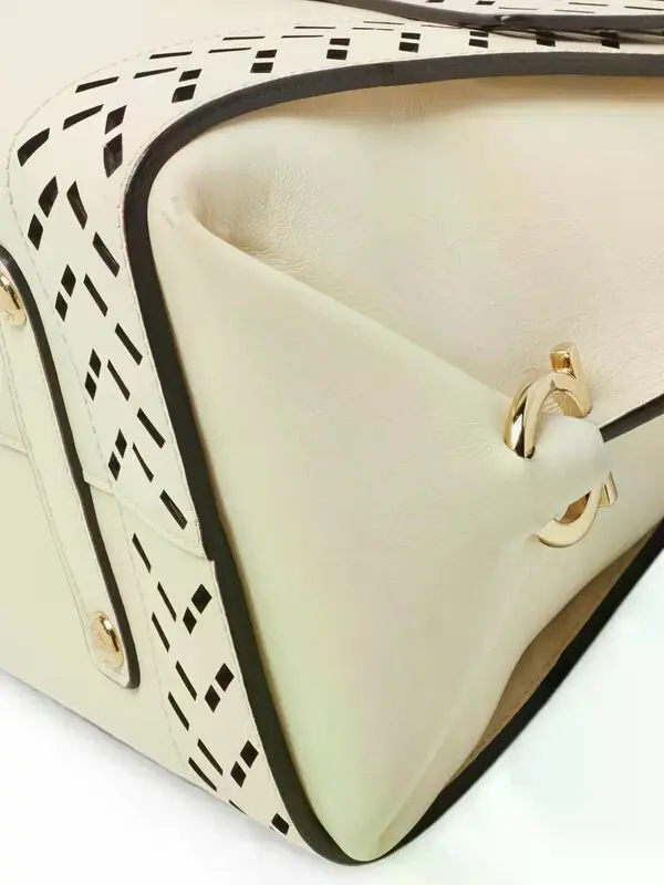 FERRAGAMO Sofia Leather Laser-cut Tote Bag