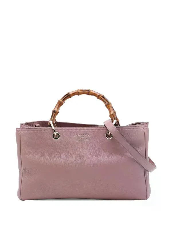 Gucci 2016-2026 Medium Calfskin Bamboo Shopper Satchel
