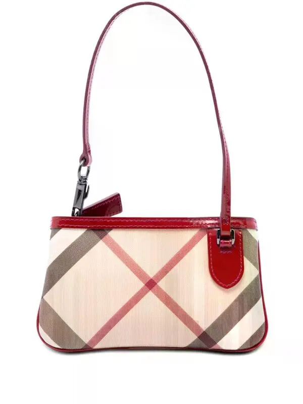 Burberry 2000-2017 Supernova Check Canvas Shoulder Bag - Neutrals