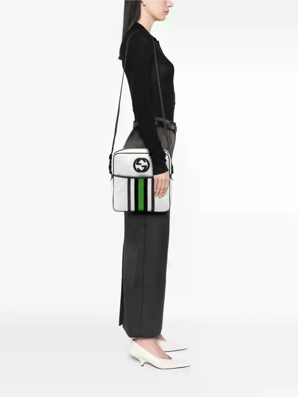 Gucci 2016-2026 Gg Supreme Interlocking G Web Crossbody Bag