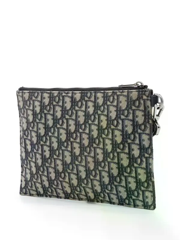Dior 2021 Oblique Canvas A5 Pouch Clutch Bag