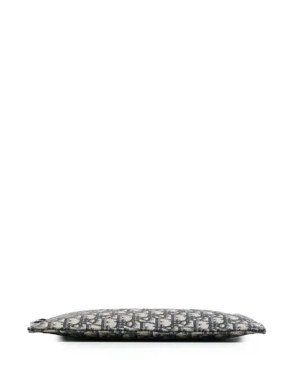 Dior 2021 Oblique Canvas A5 Pouch Clutch Bag