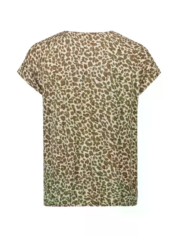 BETTY BARCLAY Leopard-print Sequin-embellished T-shirt