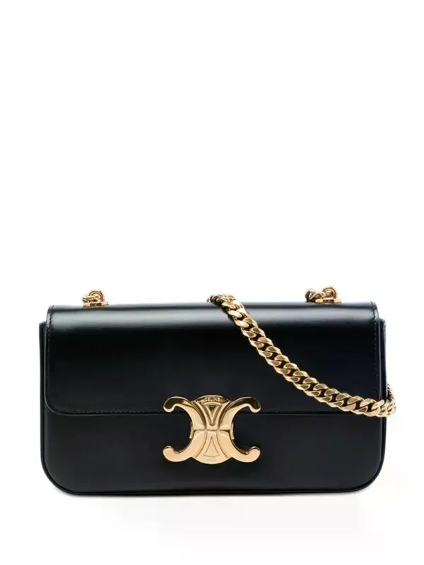 Celine 2022 Shiny Calfskin Claude Chain Shoulder Bag
