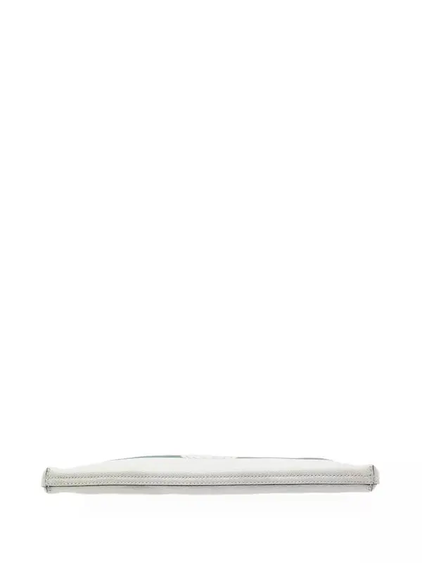 Gucci Calfskin Logo Portfolio Clutch Bag - White