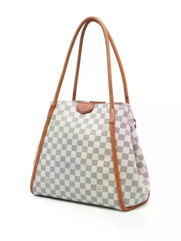 LOUIS VUITTON Damier Azur Propriano Tote Bag - White