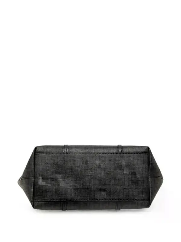 Fendi Zucchino Coated Canvas Tote Bag - Black
