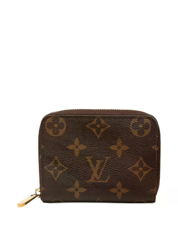 LOUIS VUITTON 2017 Monogram Zippy Purse Coin Pouch - Brown
