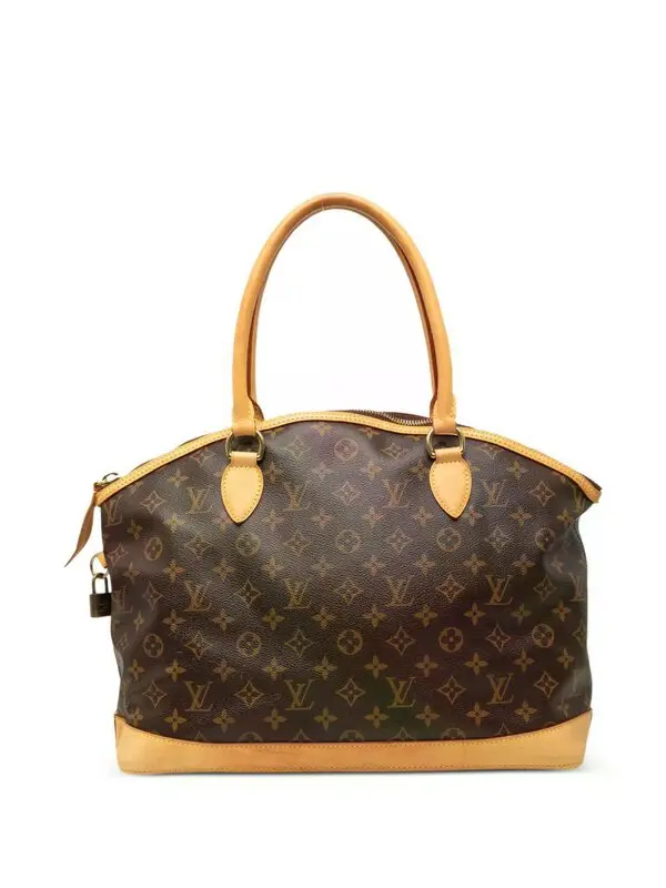 LOUIS VUITTON Monogram Lockit Horizontal Handbag - Brown
