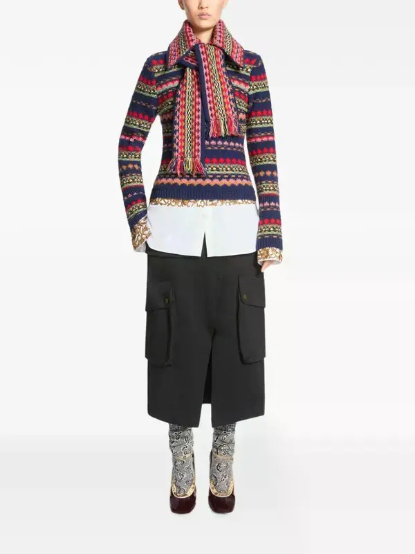 Dries Van Noten Jacquard Wool Scarf