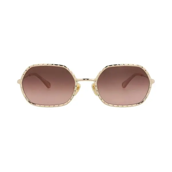 Chloé Octagon Metal Sunglasses - Gold