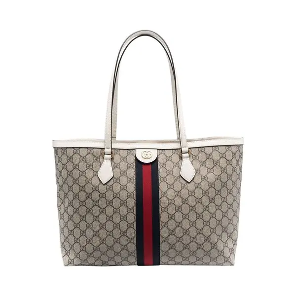 Gucci Ophidia Medium Tote Bag 'beige/ebony - Tan