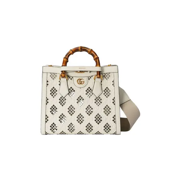 Gucci Diana Small Tote Bag - White