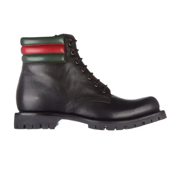 Gucci Lace Up Leather Boots