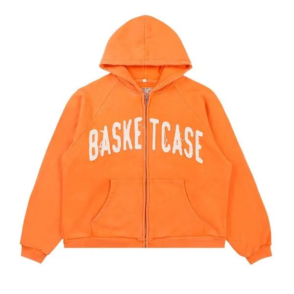 BASKETCASE Zip Up Hoodie - Orange