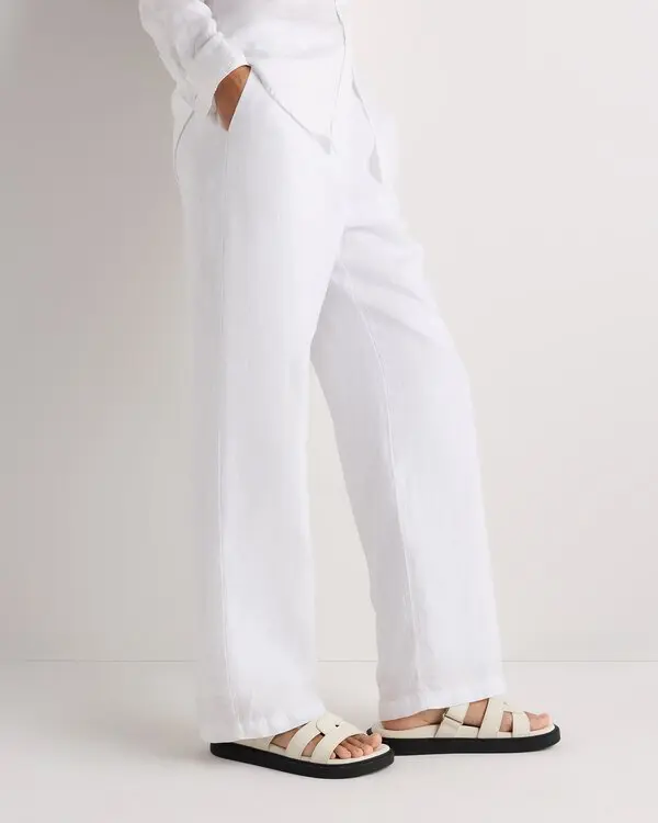 Quince Italian Leather Sport Slide Sandal - Bone