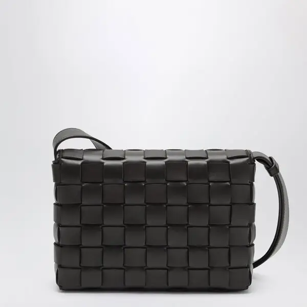 Bottega Veneta Orto Messenger Bag In Woven Calf Leather - Brown
