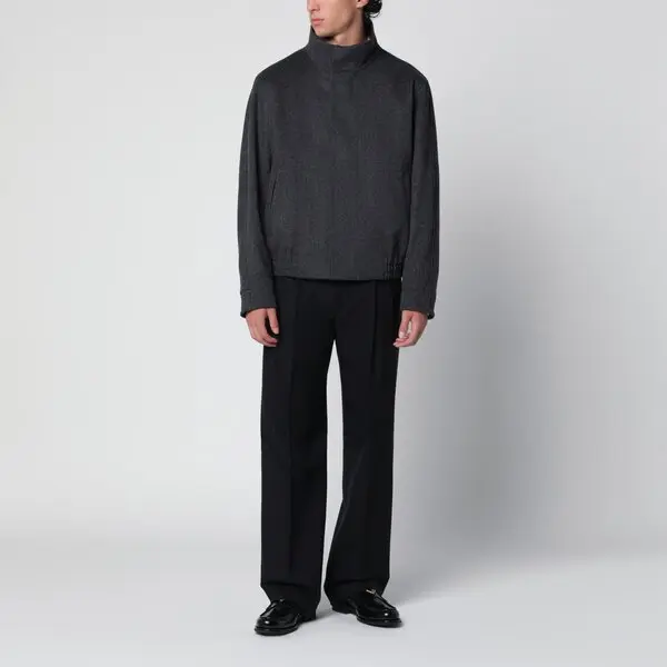 LARDINI Zip-up Wool Jacket