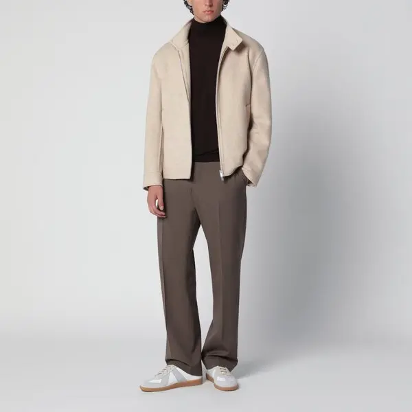 LARDINI Wool And Cashmere Zip-up Jacket
