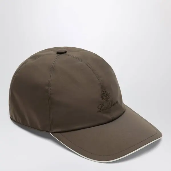 Loro Piana Baseball Cap Sequoia Ivory In Polyamide - Brown