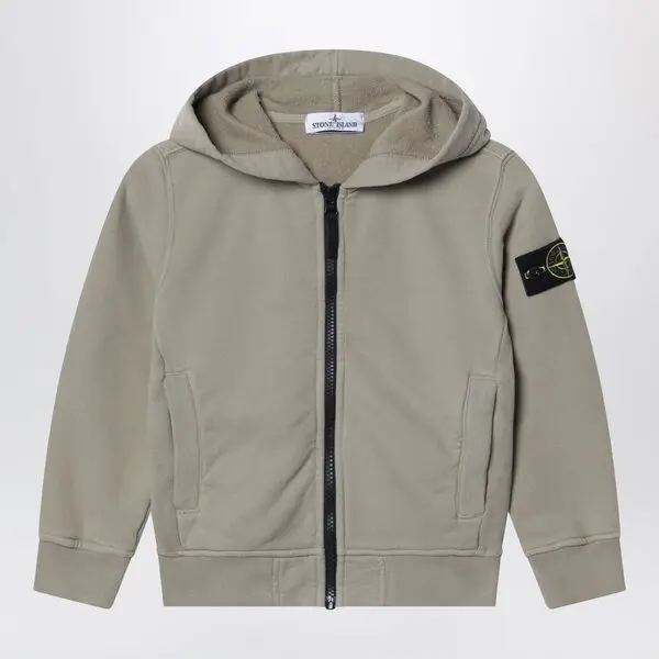 Stone Island Moss Cotton Zip-up Sweatshirt