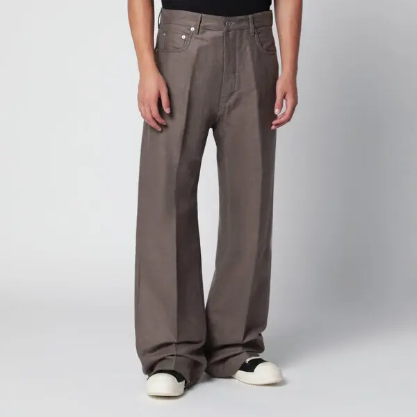 Rick Owens Taupe Cotton-blend Trousers